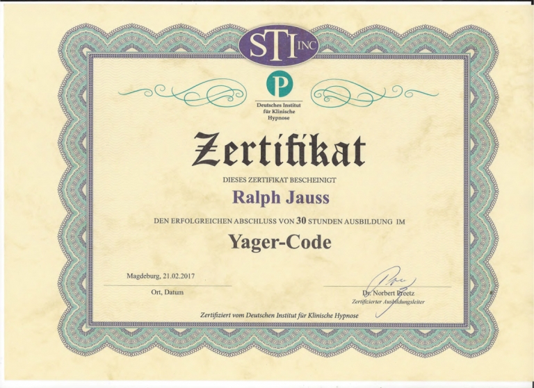 Der Yager-Code - eine unkomplizierte und effektive Hypnosemethode